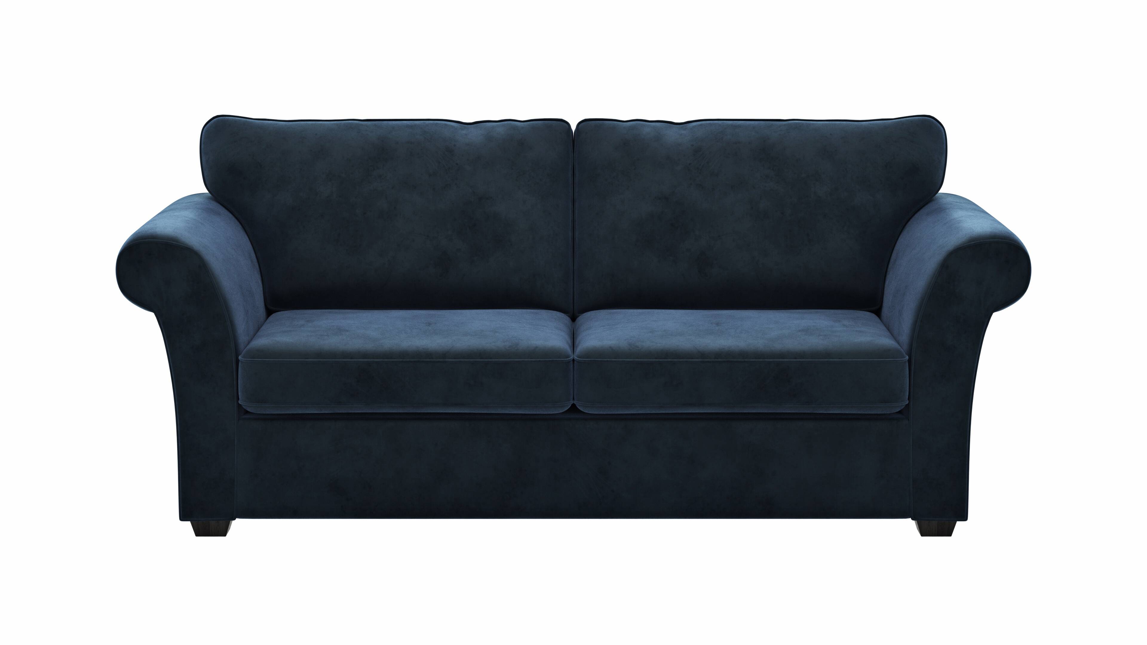 Sofa Brunswick Romantic 3 Sitzer Stoff Dunkelblau